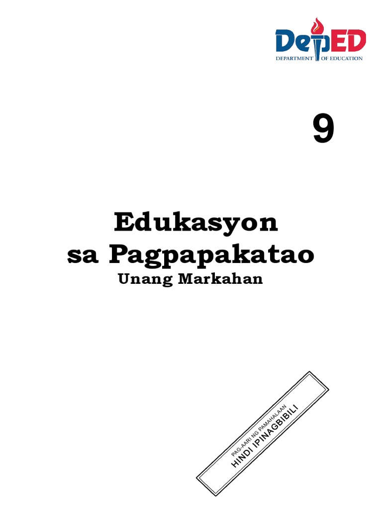EsP 9 MELC Based MODULE 1 Ana | PDF