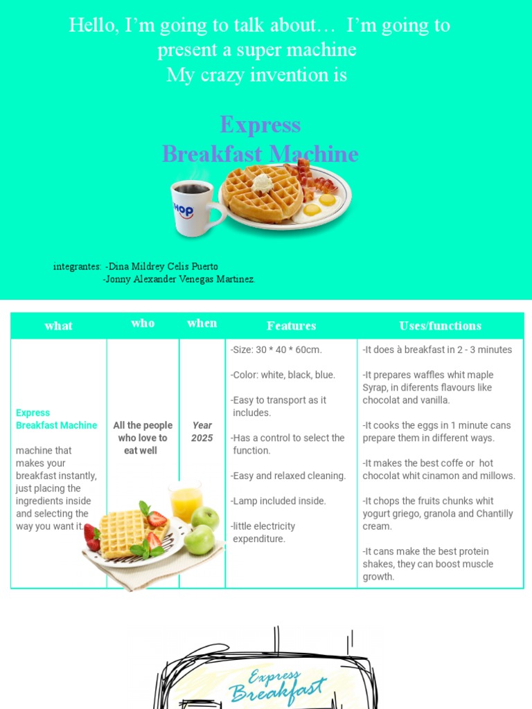 Instant Breakfast Machine Features | PDF