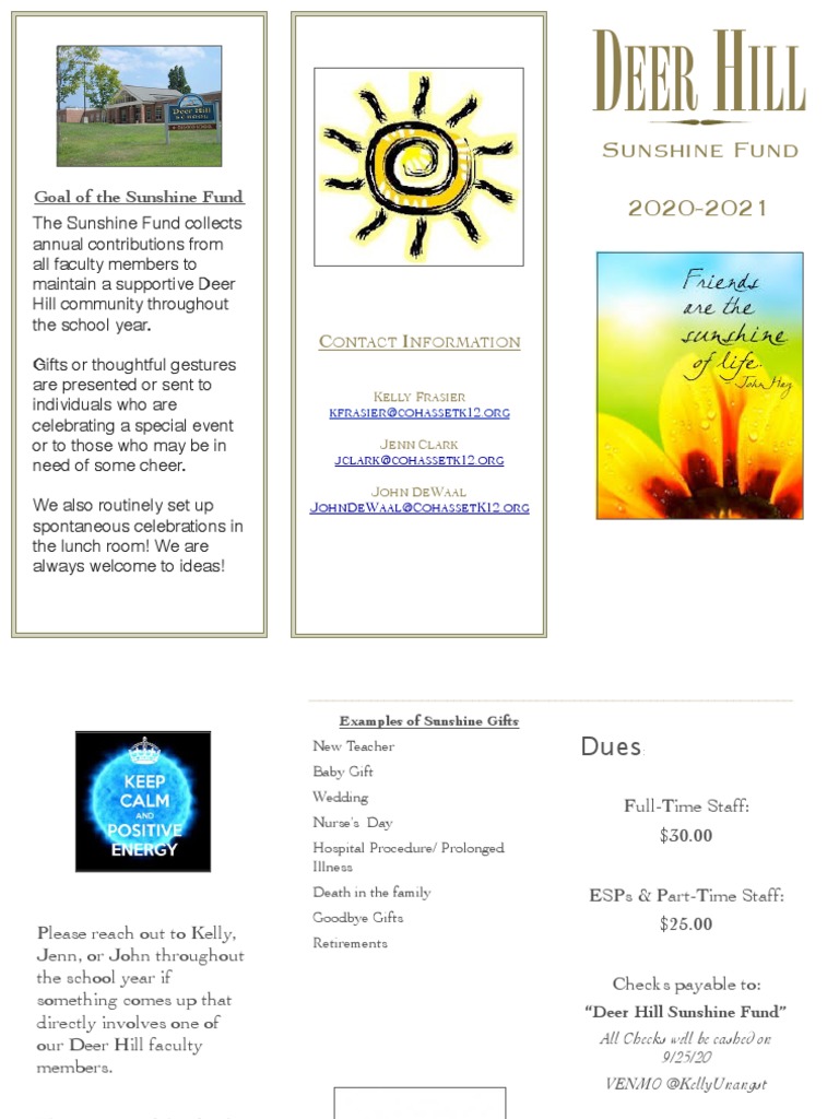 Sunshine Brochure 20-21 | PDF | Medicine | Health Care