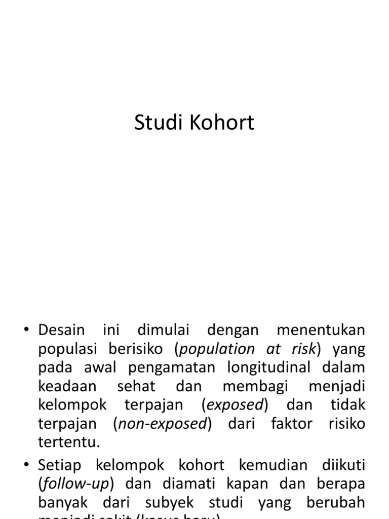 Studi Kohort 2020 | PDF