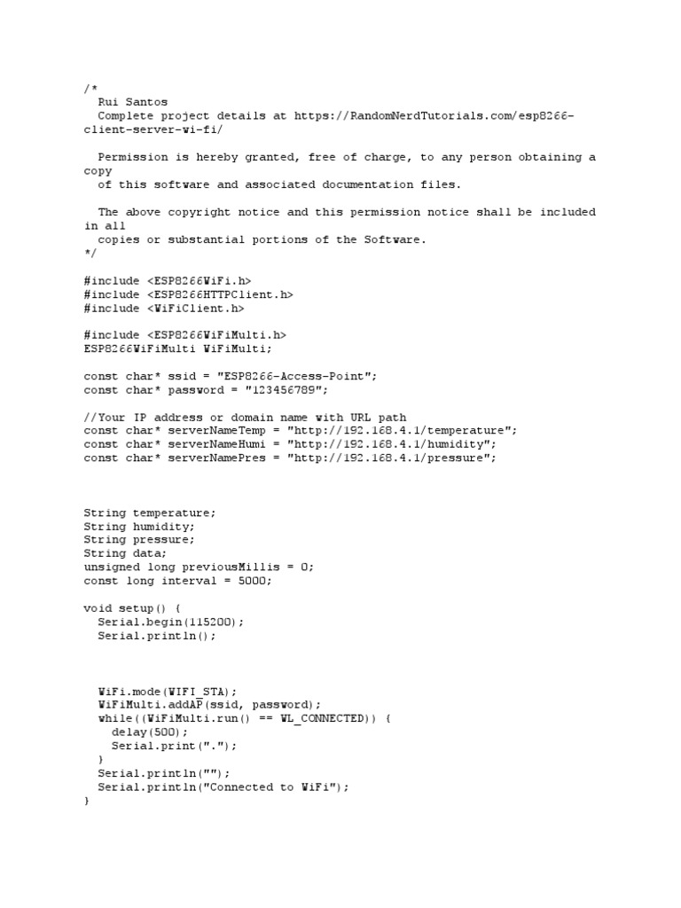Esp8266 Client2 | PDF | Hypertext Transfer Protocol | Network Protocols