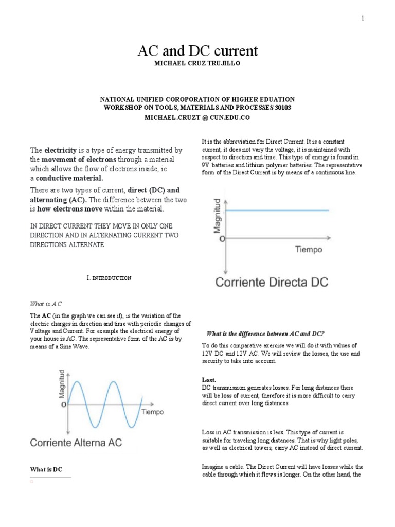 Corrente DC - Ac | PDF | Direct Current | Alternating Current
