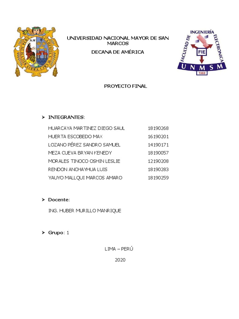 Proyecto Final Murillo | Descargar gratis PDF | Resistencia Eléctrica y Conductancia | Aislador ...
