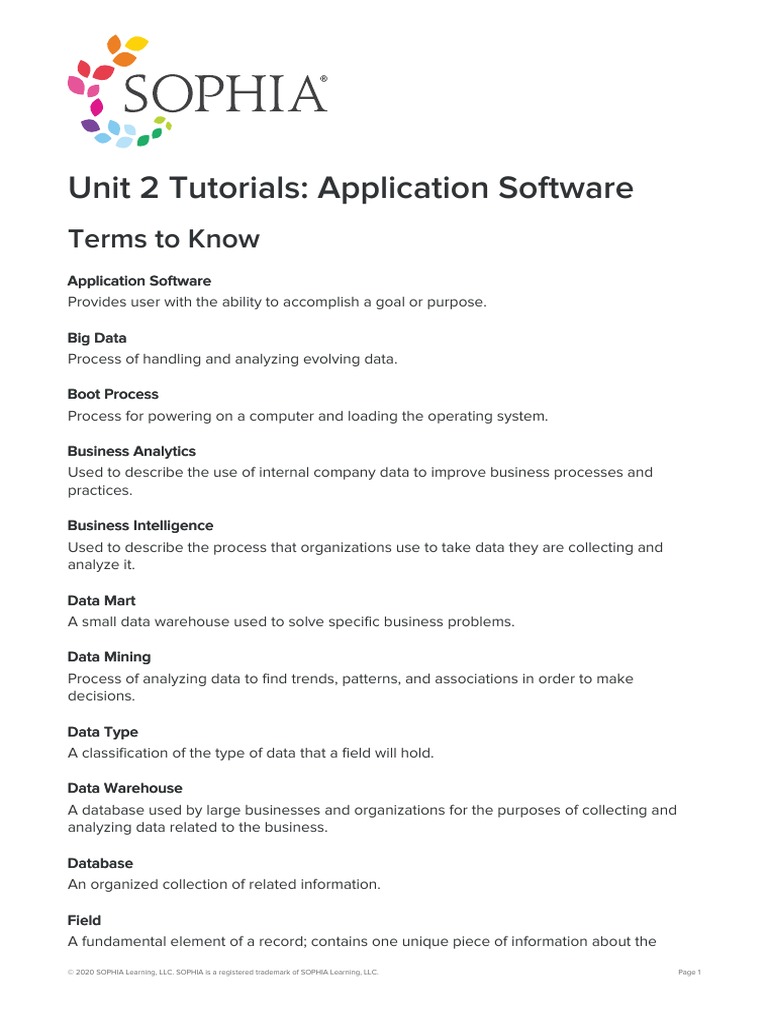 Application Software Glossary PDF | PDF | File Format | Databases