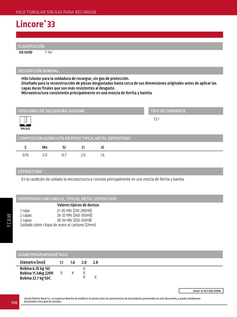 Lincore 33 | PDF | Soldadura | Construcción