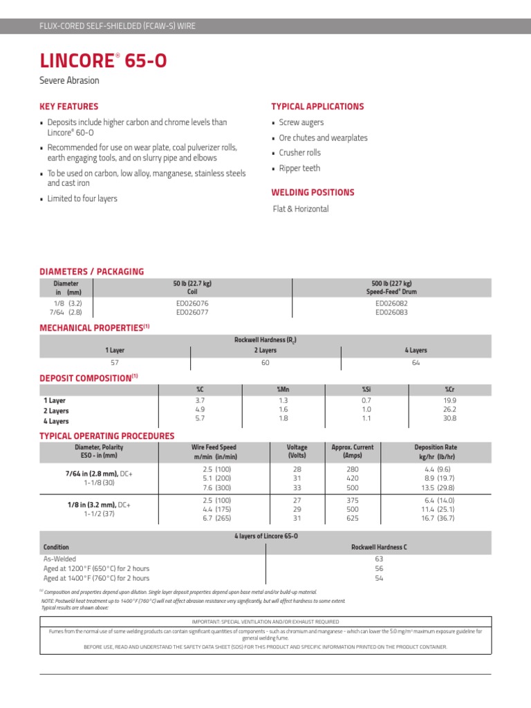 Lincore 65-O: Typical Applications Key Features | PDF | Implied ...