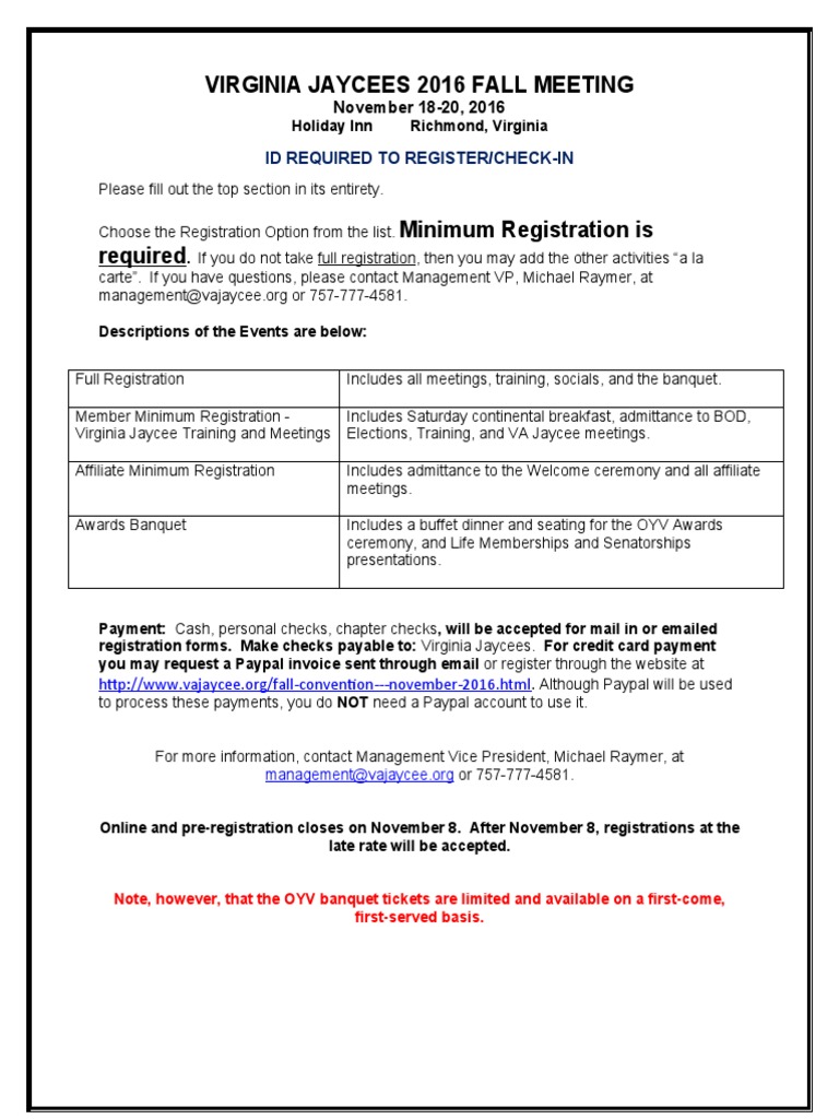 Registration Fall Meeting 2016 | Download Free PDF | Pay Pal | Payments