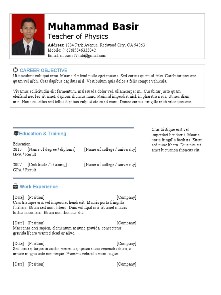 Muhammad Basir: Teacher of Physics | PDF | Business