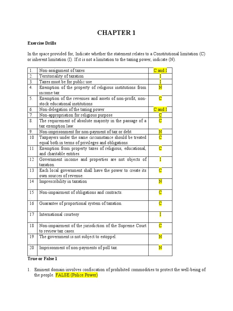 Reviewer (Book) Chapter 1-3 | PDF | Eminent Domain | Tax Exemption
