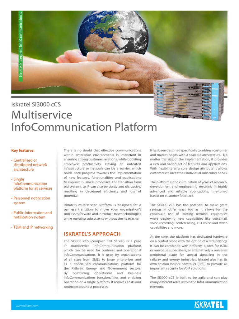 SI3000 CCS - Leaflet EN | PDF | Voice Over Ip | Computer Network