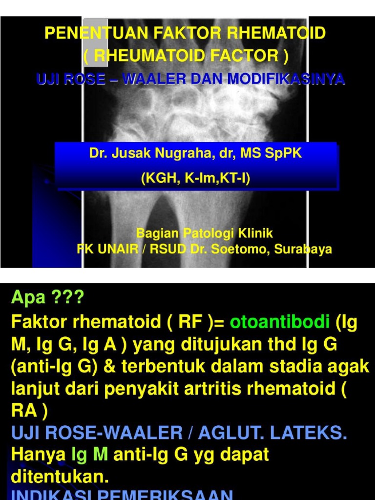 Rose-Waaler Test | PDF