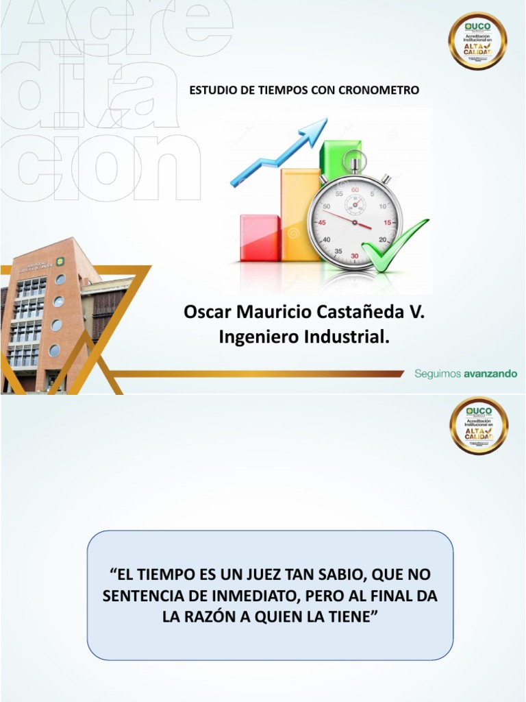 Estudio De Tiempos Con Cronometro Pdf Desviación Estándar Presupuesto