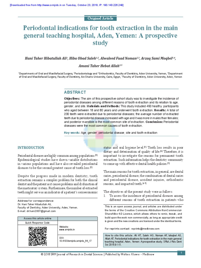 Periodontal Exodontia | PDF | Periodontology | Human Tooth