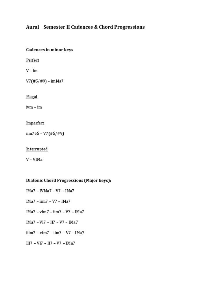 Cadences PDF | PDF