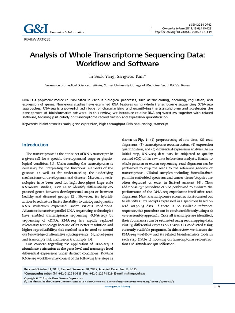Transcriptome Software Paper | PDF | Transcriptome | Dna Sequencing