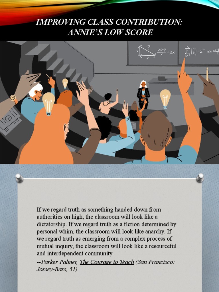 Improving Class Contribution: Annie'S Low Score | PDF | Motivation ...