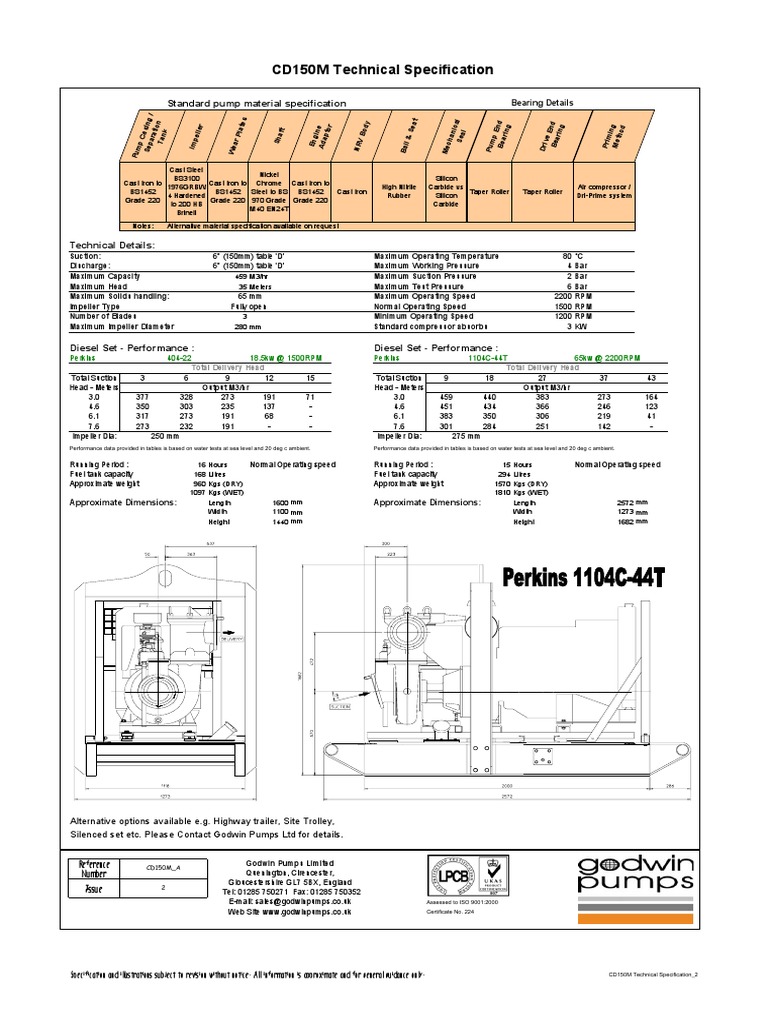 CD150M Technical Specification: Standard Pump Material Specification ...