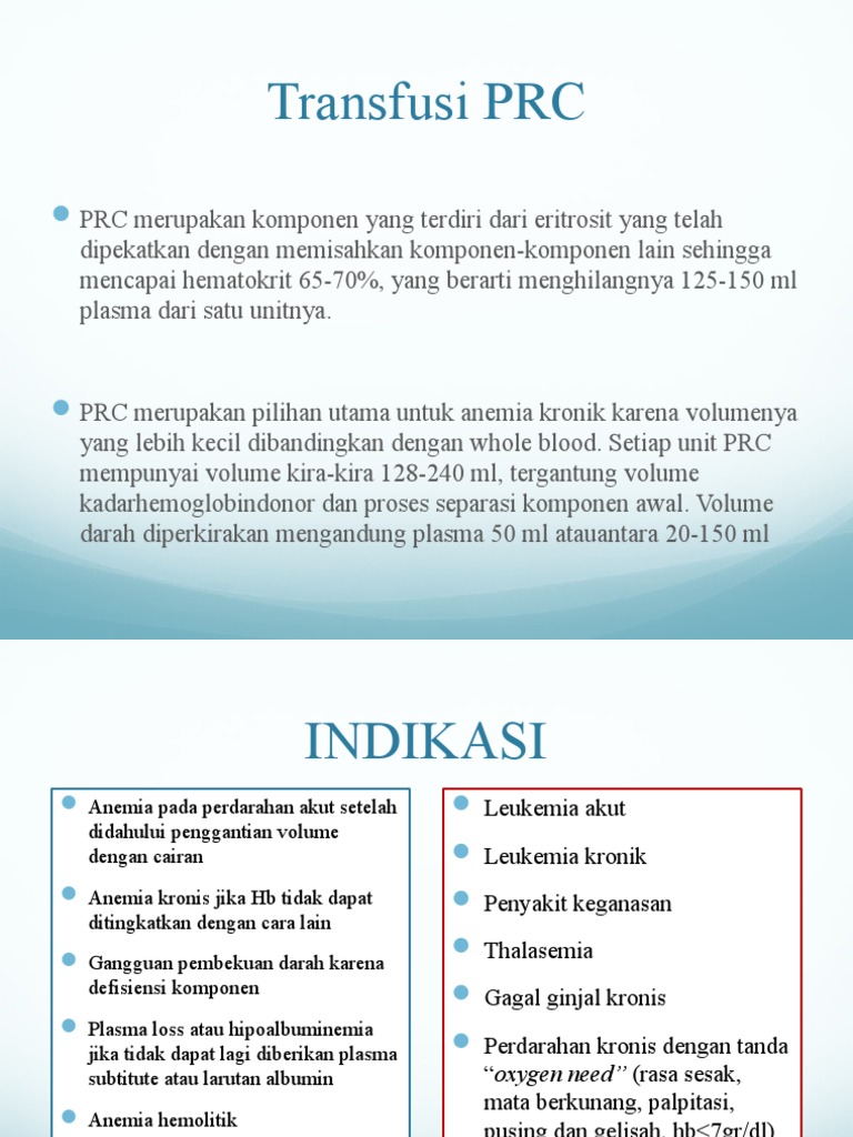 Transfusi PRC | PDF