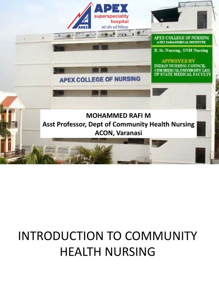 Introduction to Community Health Nursing | PDF | Preventive Healthcare ...