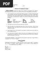 Joint Affidavit of Land Occupancy | PDF | Affidavit | Civil Law (Common ...
