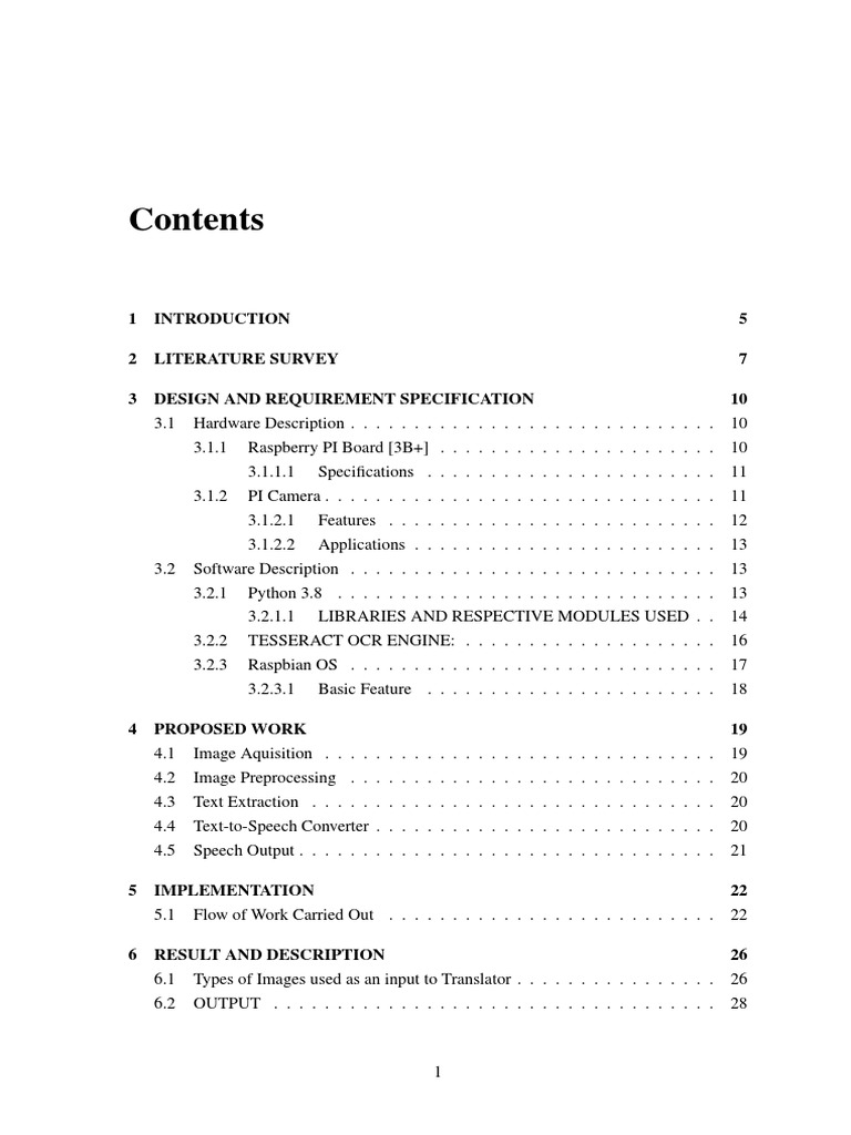 Project Final Report | PDF | Optical Character Recognition | Speech Synthesis