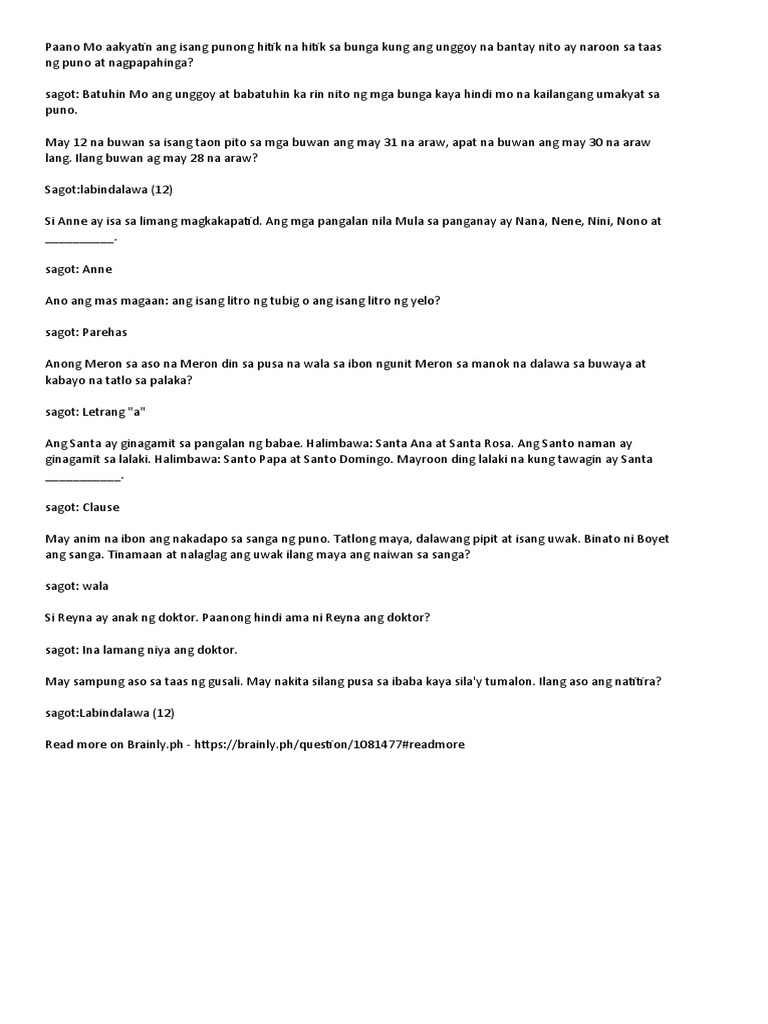 Paano Mo Aakyatin Ang Isang Punong Hitik Na Hitik Sa Bunga Kung Ang ...