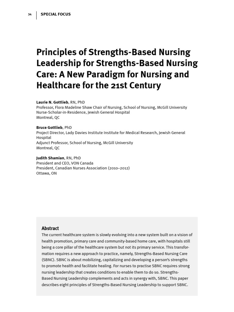 Strengths Based Nursing PDF | Download Free PDF | Nursing | Health System