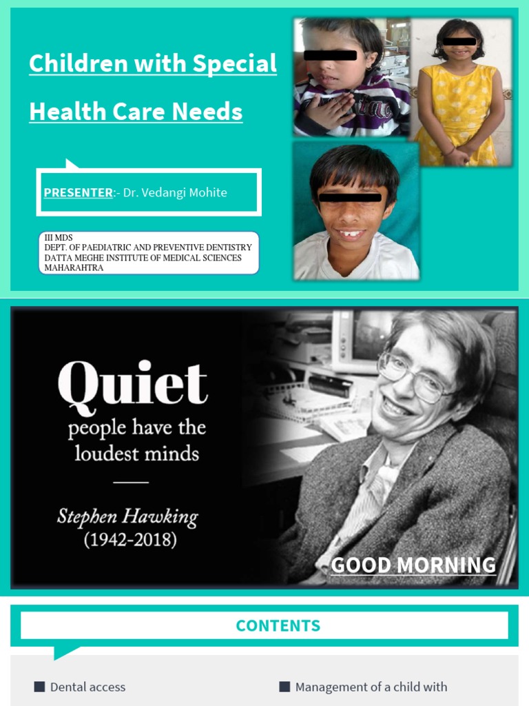 Dental Consideration of Medically Compromised Children | PDF ...