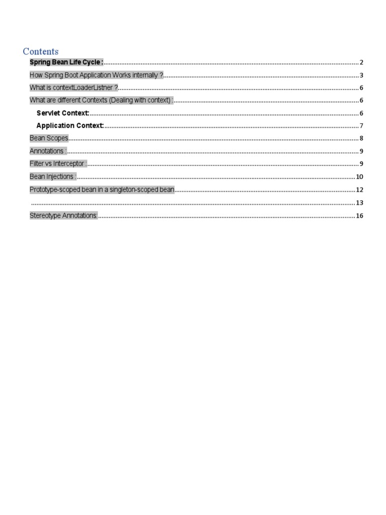 Spring And Spring Boot Notes Pdf Java Servlet Spring Framework