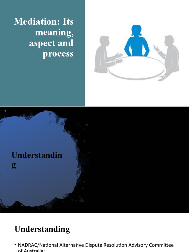 Mediation: Its Meaning, Aspect and Process | PDF | Mediation ...