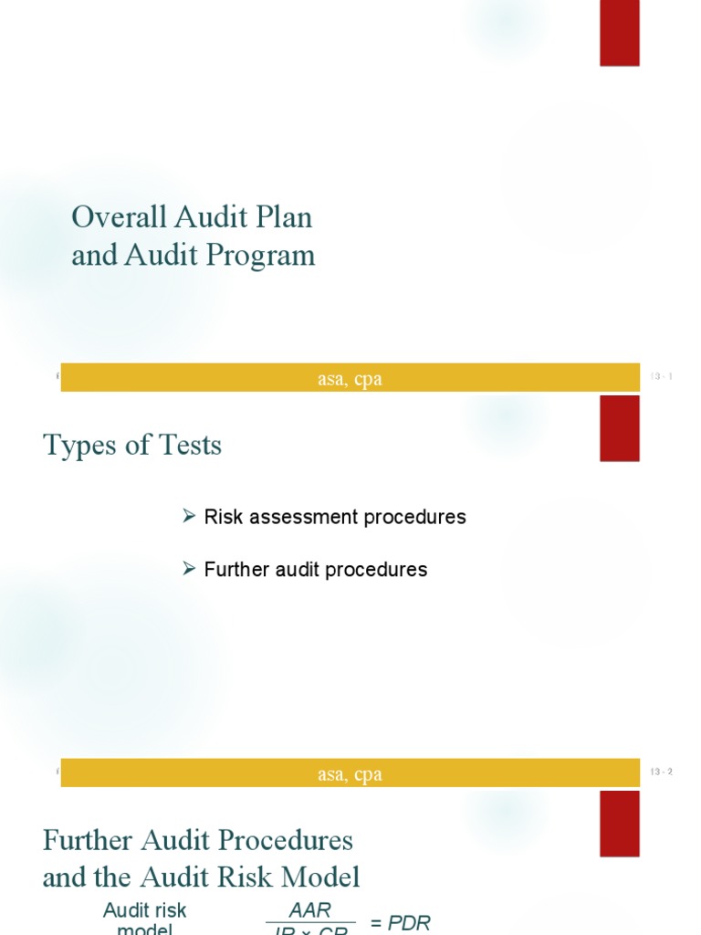 Audit Plan and Program | PDF | Audit | Internal Control