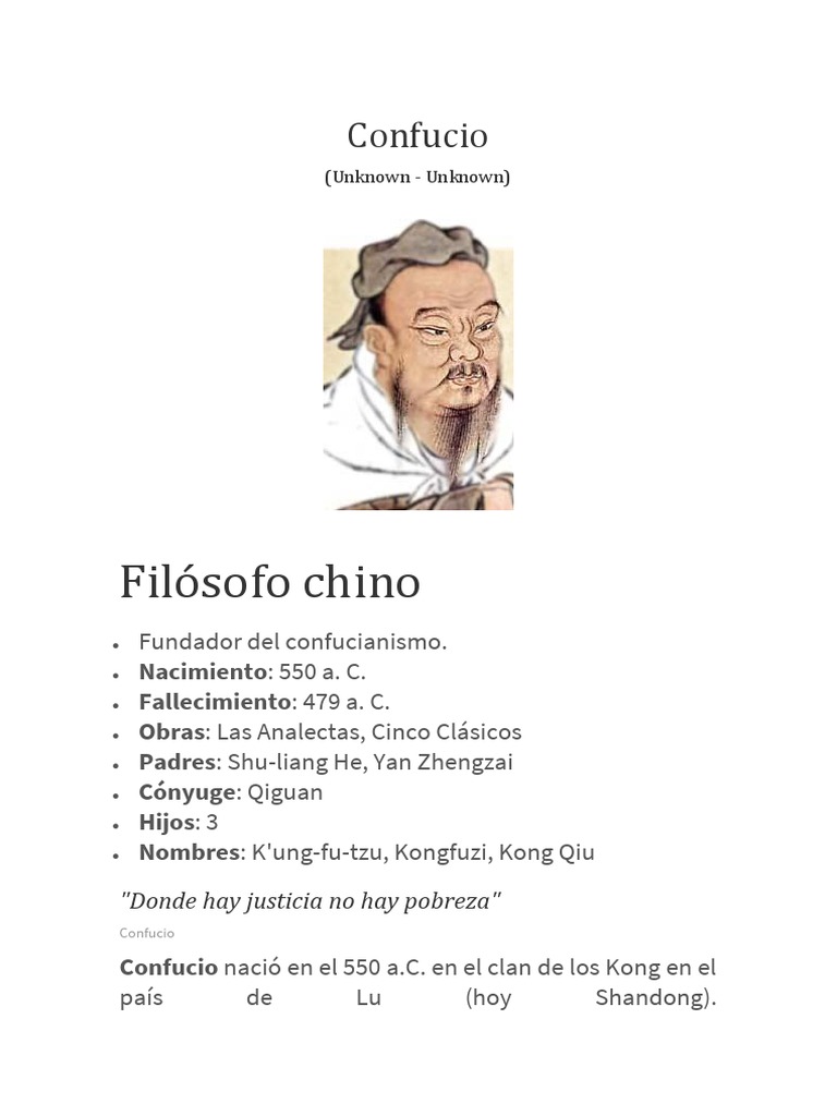 Confucio | PDF | Confucio | confucionismo
