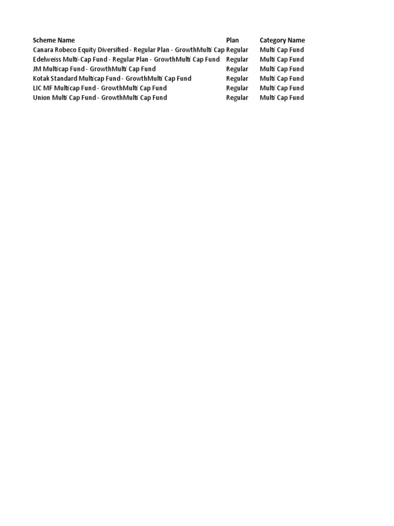 Multi Cap Fund Performance Analysis | PDF | Equity Securities ...