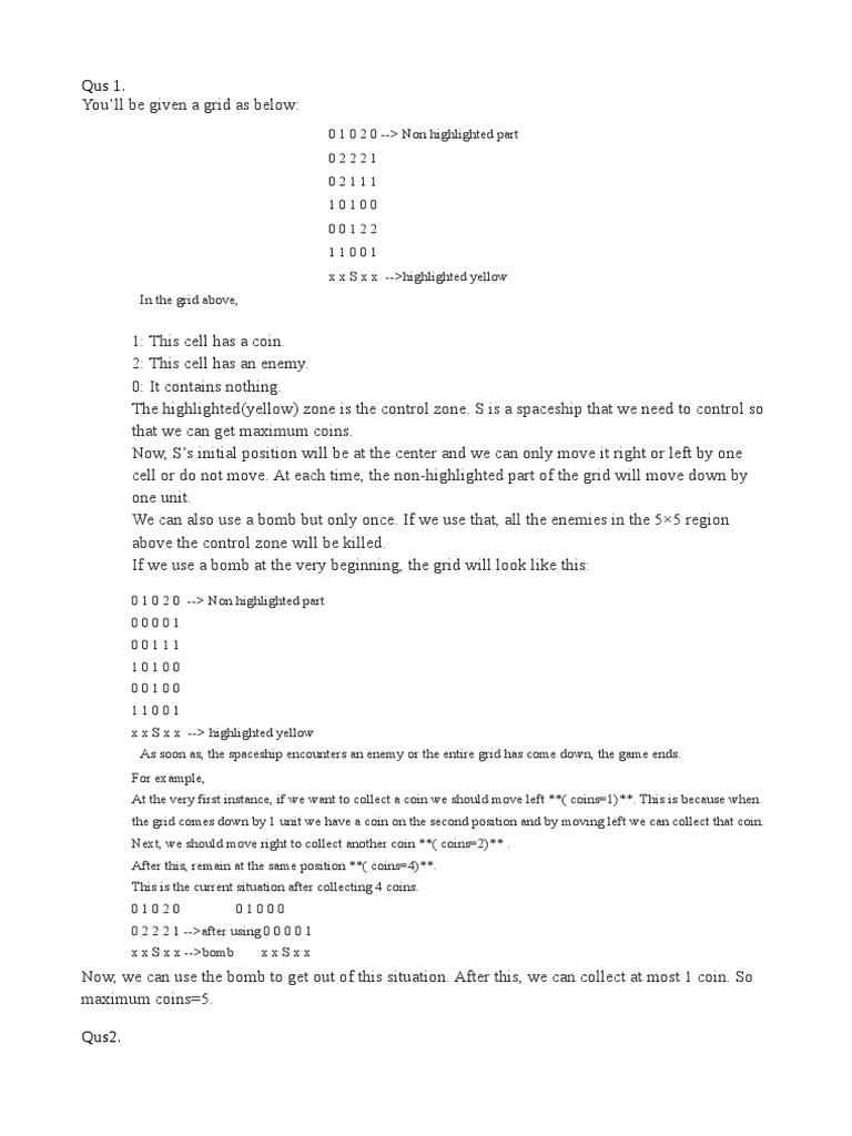 Samsung Questions For Coding Round | PDF | Discrete Mathematics ...