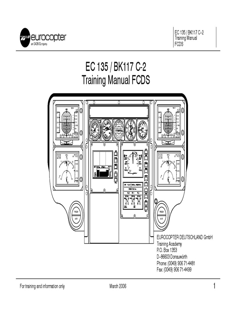 EC 135 / BK117 C - 2 Training Manual Fcds | PDF | Avionics | Aviation