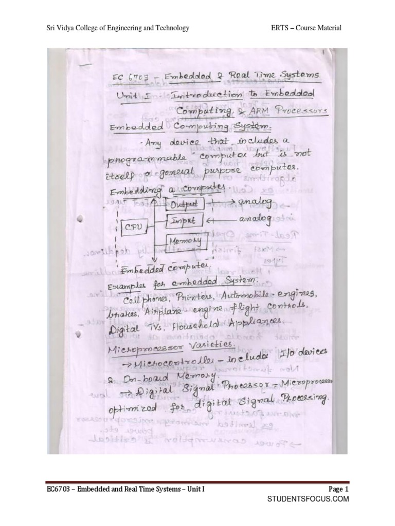 Sri Vidya College of Engineering and Technology ERTS - Course Material | PDF | Engineering | Nature