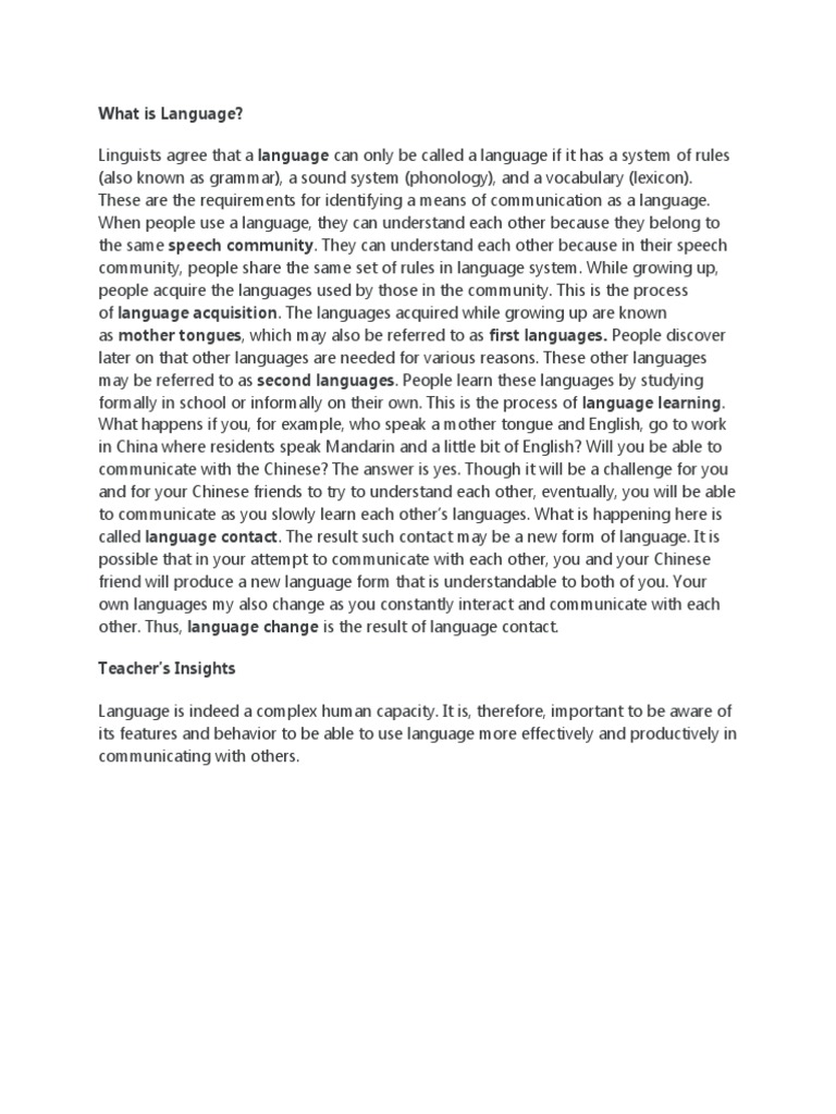 What Is Language | PDF