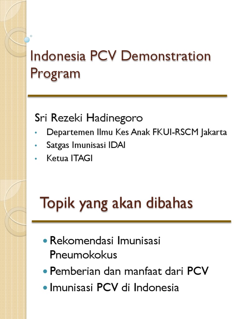 PCV Demonstration Program | PDF | Vaccines | Public Health