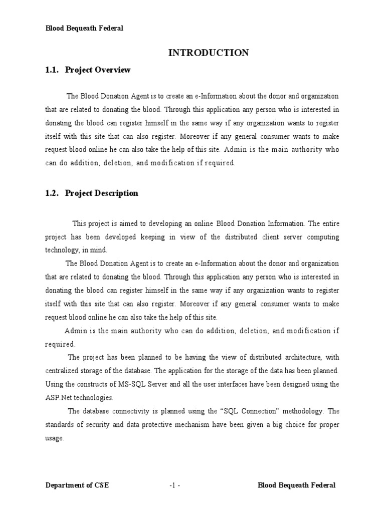 Online Blood Donation Management System Report | PDF | Conceptual Model ...