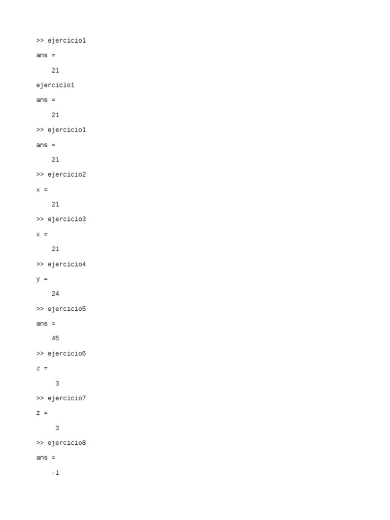 Ejercicios Matlab | PDF