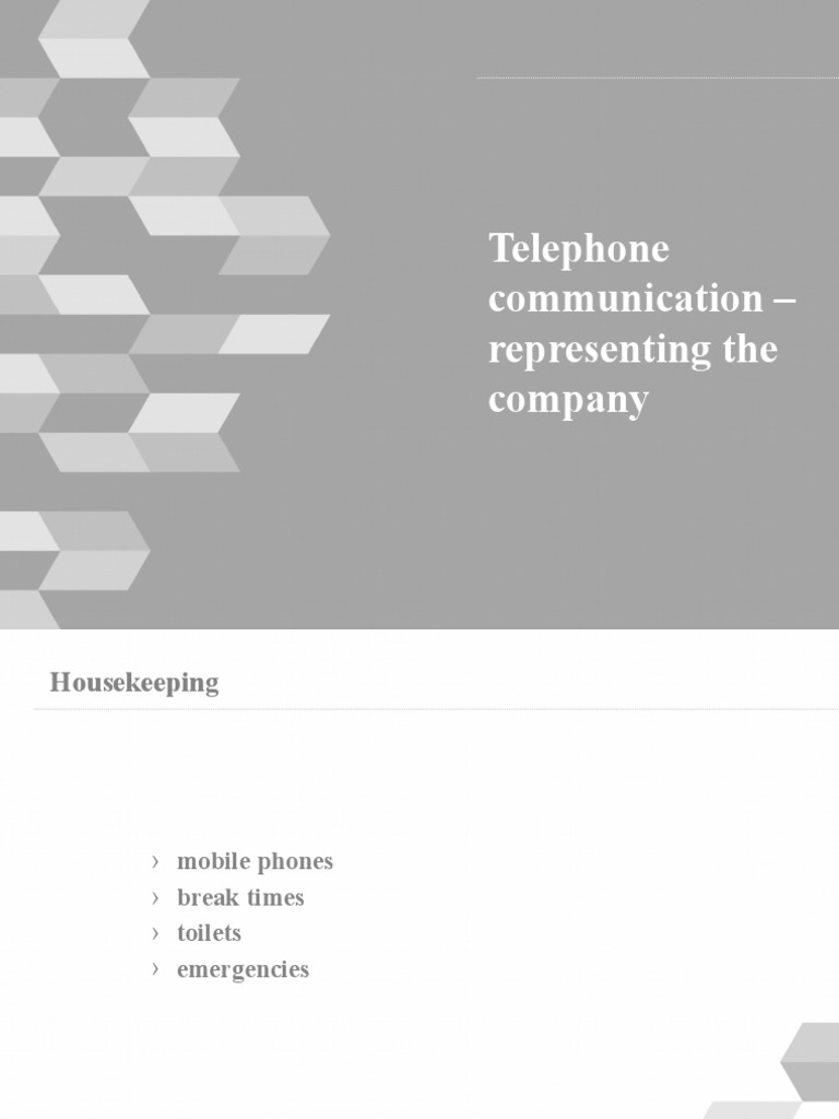 Telephone Communication - Representing The Company | PDF | Telephone ...