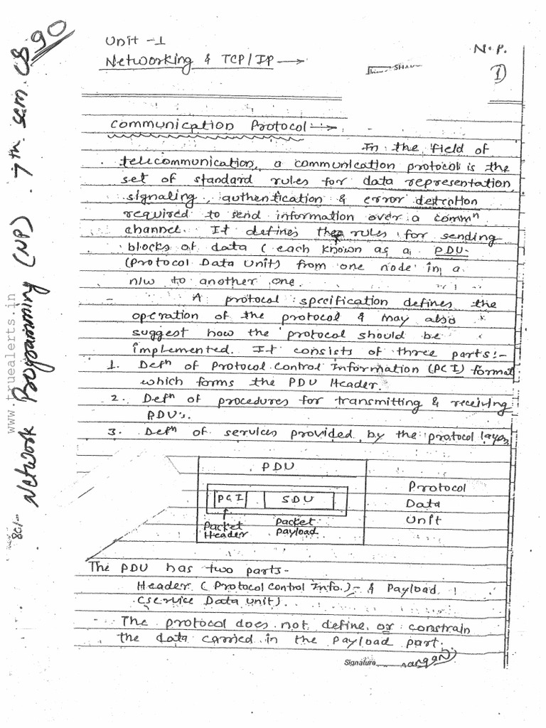 Network Programming Notes 1 PDF | PDF