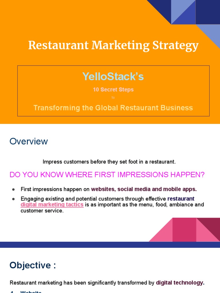 Restaurant Marketing Strategy | PDF