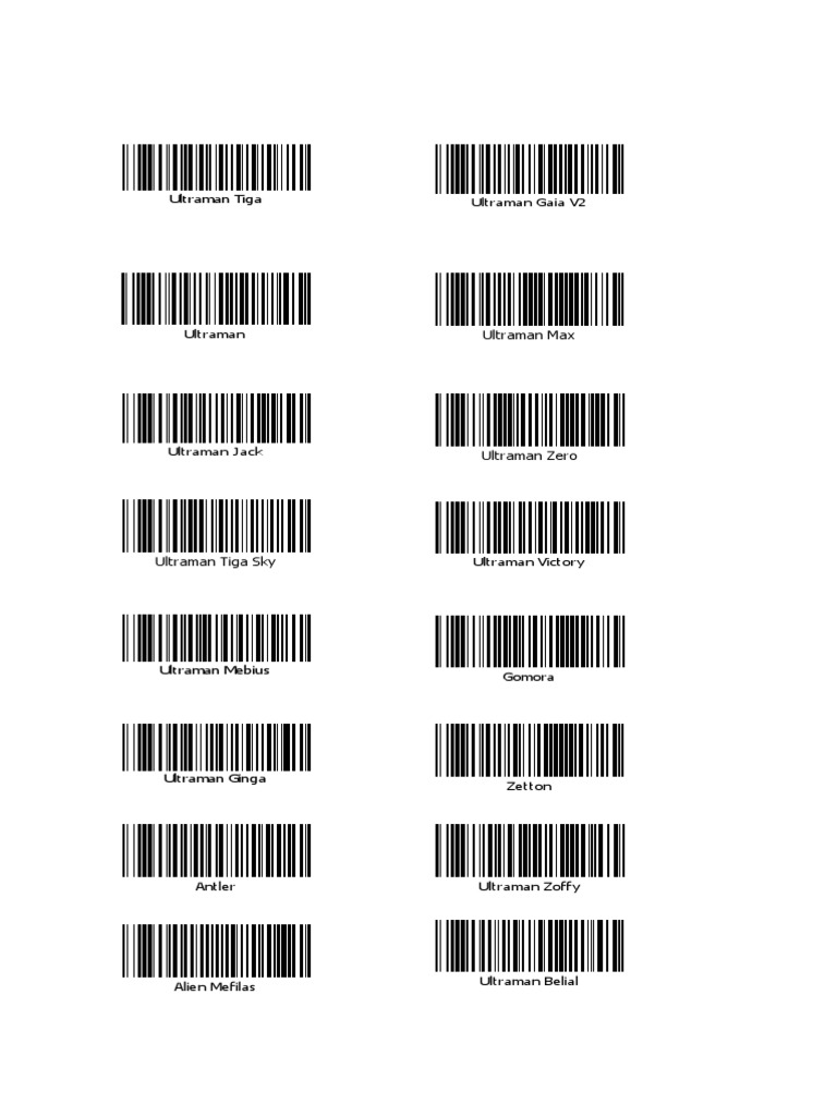 Ultraman Fusion Fight Barcode | PDF