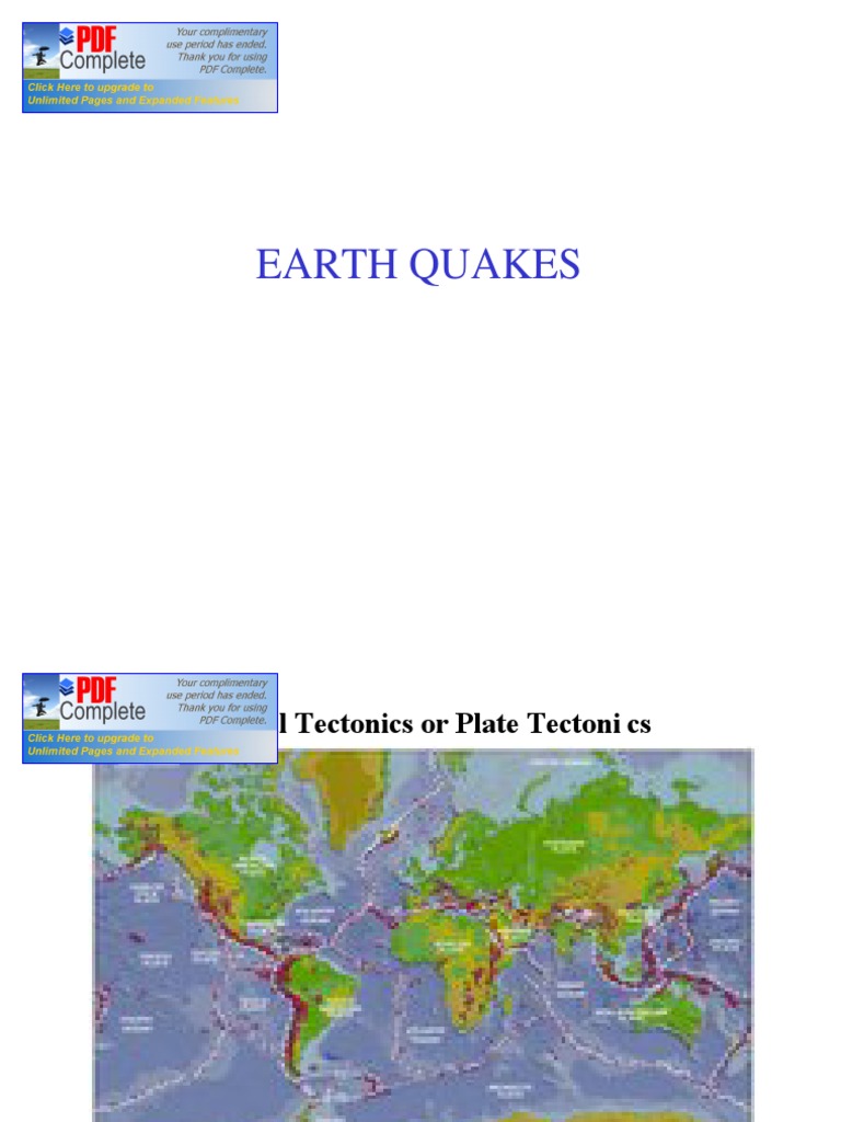 Plate Tectonics and Earthquakes Explained | PDF | Earthquakes | Plate ...