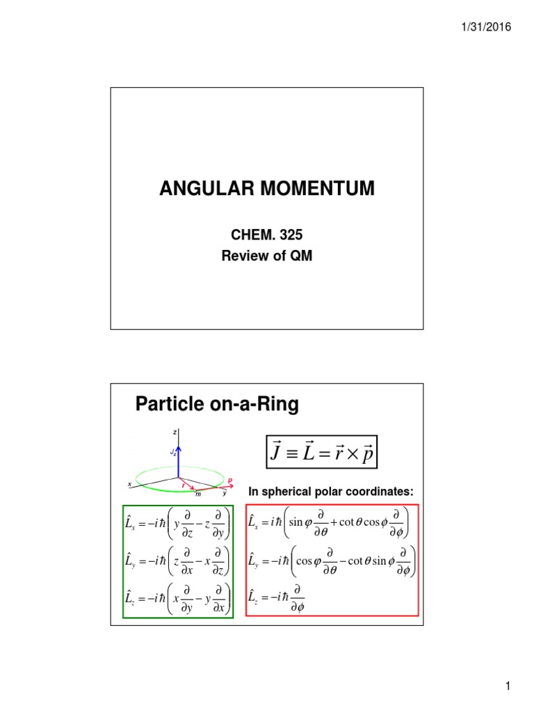 3 - Angular Momentum | Download Free PDF | Spin (Physics) | Atomic