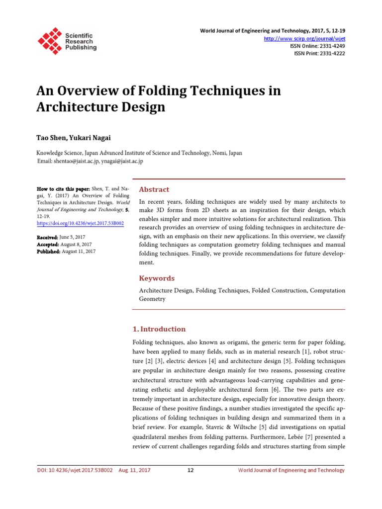An Overview of Folding Techniques in Architecture | PDF | Origami | Design