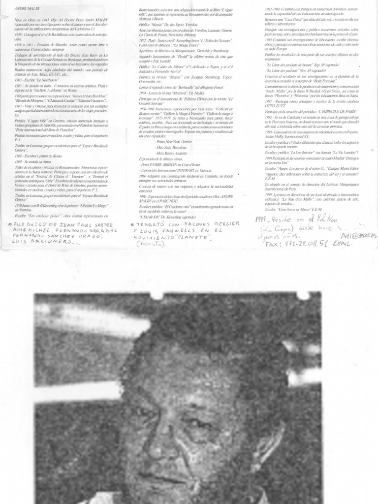 Biografía de André Malby | PDF | Escultura | Salud y bienestar