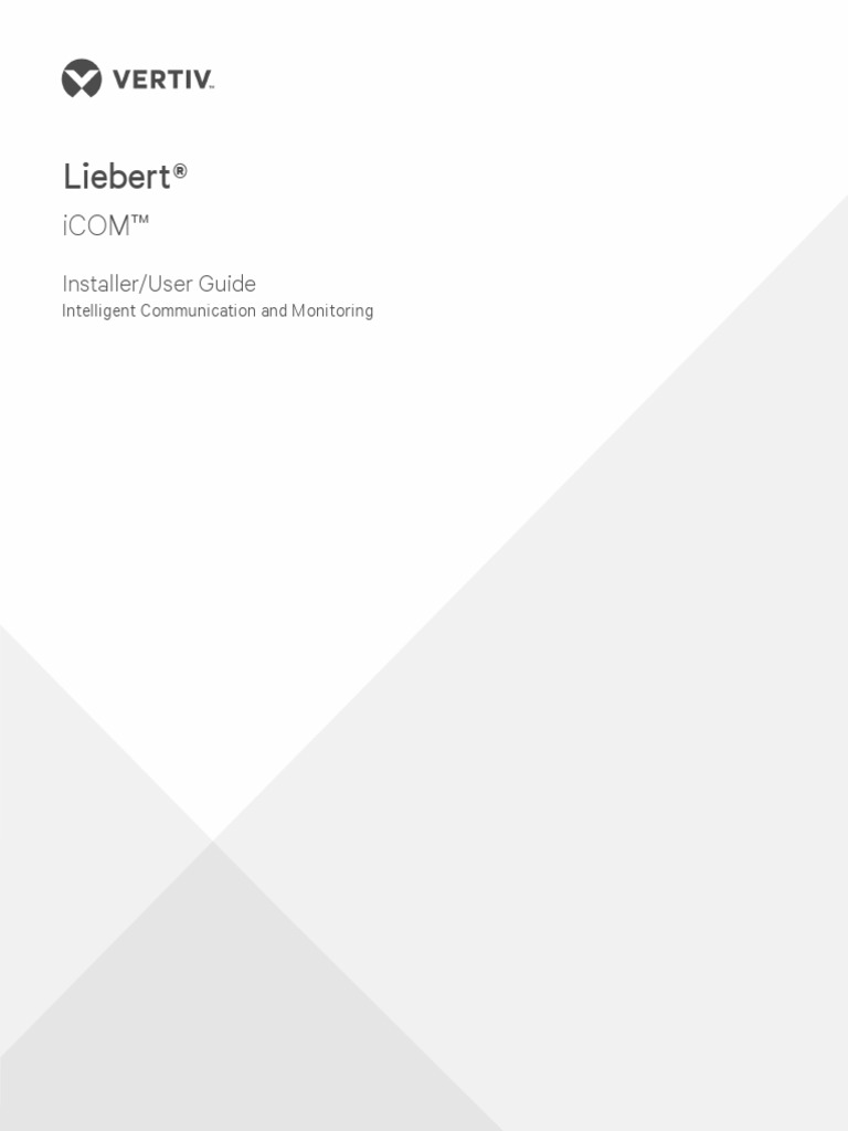 Liebert Icom User Manual - 00 PDF | PDF | Menu (Computing) | Touchscreen