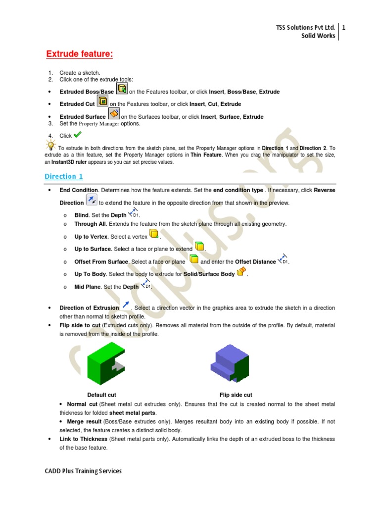 Solidworks Book | PDF | Tangent | Extrusion